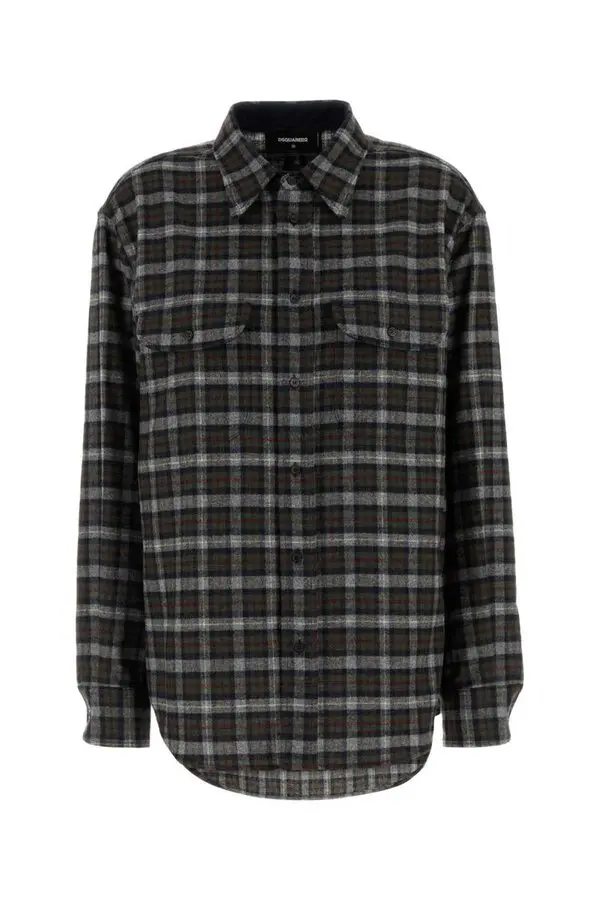 Dsquared2 Embroidered Flannel Shirt - Multicolor