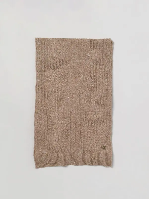 TWINSET Scarf In Ribbed Viscose Knit With Embroidered Sequins