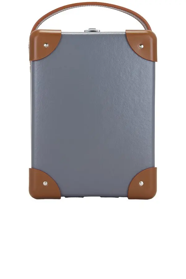 GLOBE-TROTTER 3 Slot Watch Case 16x22.5x9cm - Grey & Caramel
