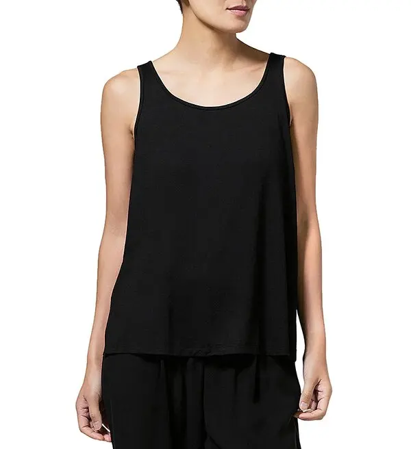 Eileen Fisher Scoop Neck Sleeveless Top - Black