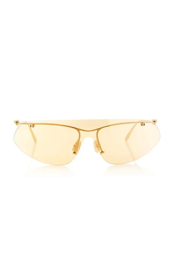 Bottega Veneta Metal Rimless D-frame Sunglasses - Gold