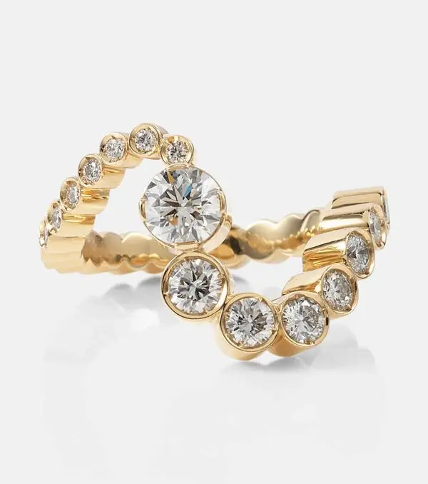 Sophie Bille Brahe Grand Ensemble Ocean 18kt Ring With Diamonds