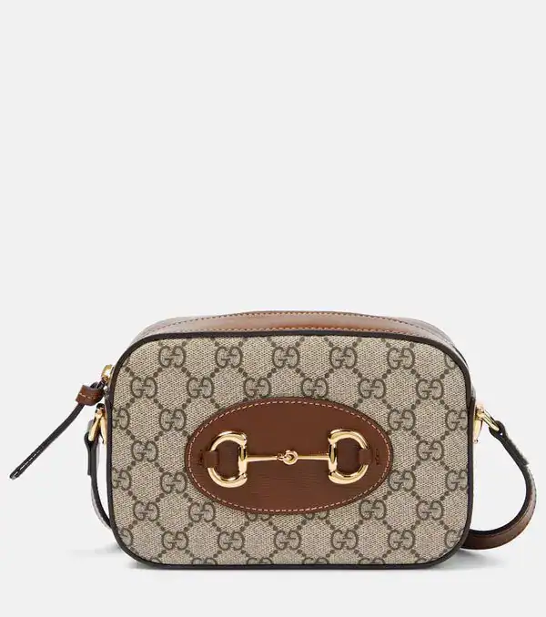 Gucci Horsebit 1955 Small Canvas Crossbody Bag Brown Editorialist
