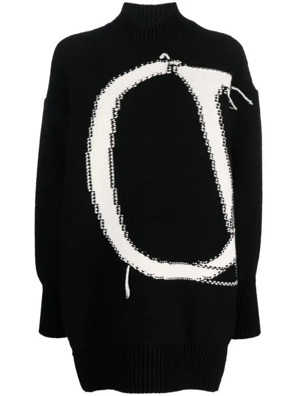 Off-White High-neck Wool Jumper - Black