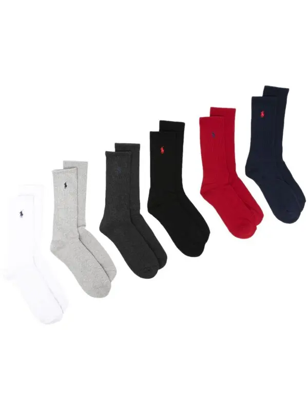 Ralph Lauren Ribbed-knit Socks - Black