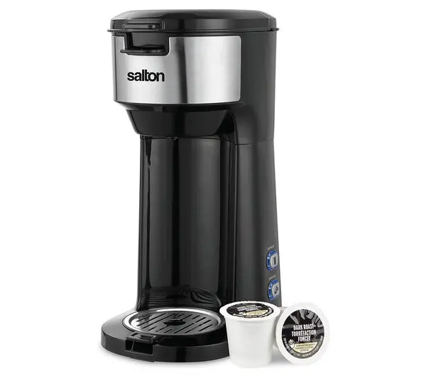 SALTON 2-in-1 Single Serve Coffee Maker