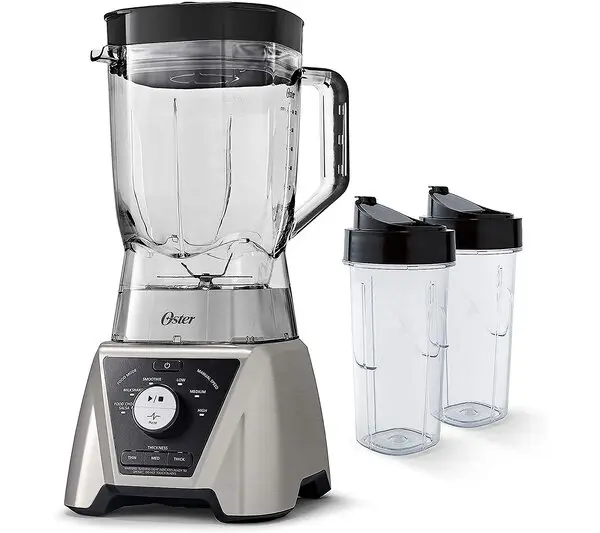 OSTER Pro Blender W/ Texture Select Settings & 2 Portable Cups