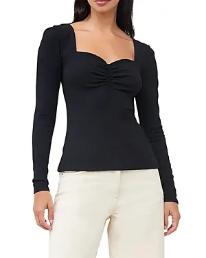 Buy French Connection Sonya Ribbed Sweater - Blackout At 40% Off ...