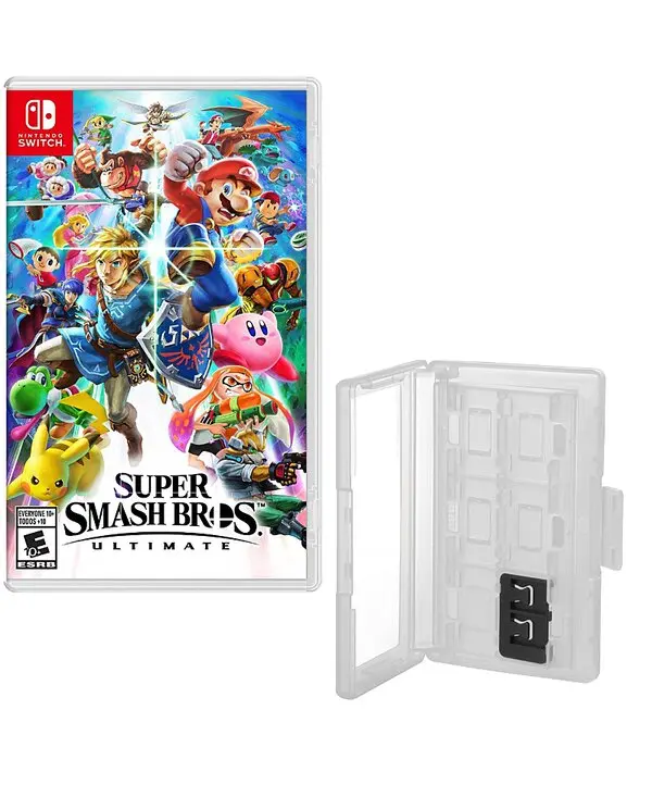 NINTENDO Hard Shell 12 Game Caddy, Super Smash Bros Game For Switch