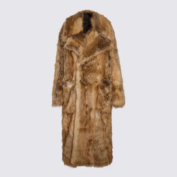 Buy Givenchy Fur Oversize Coat - Beige At 33% Off | Editorialist
