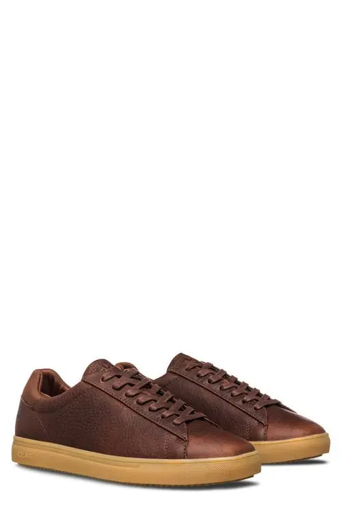 Clae Bradley Leather Sneaker - Cocoa Leather Light Gum