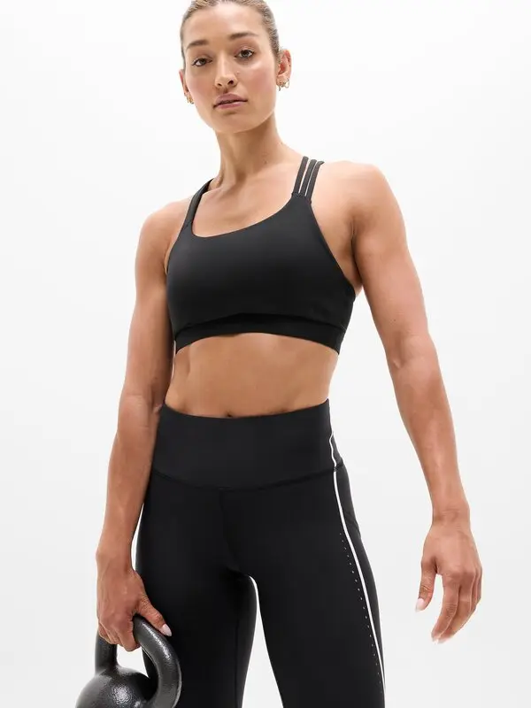 Athleta Train Free Sports Bra A-c - Black