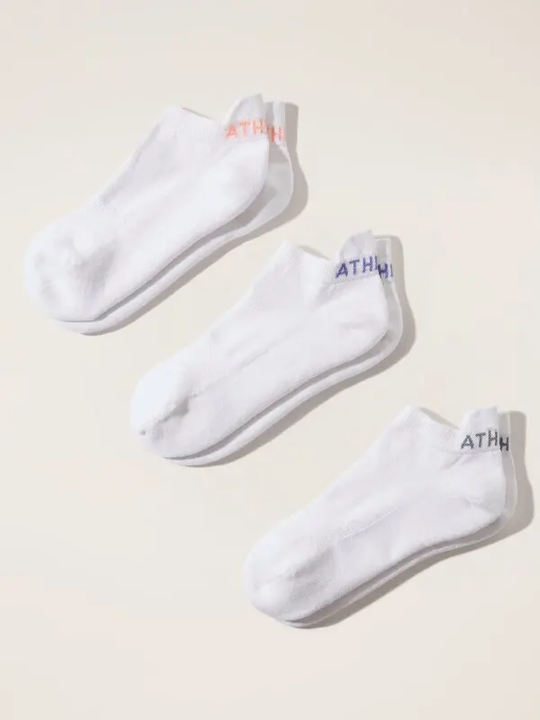 Athleta Everyday Ankle Sock 3-pack - White Multi