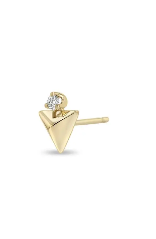 Zoe Chicco Small Diamond Triangle Stud Earring