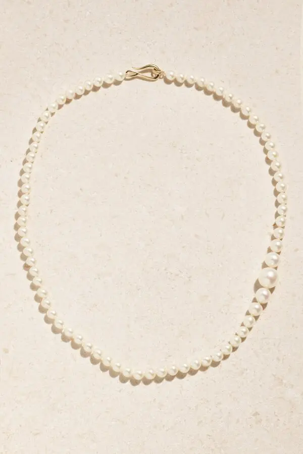 Mizuki 14-karat Freshwater Pearl Necklace - Gold