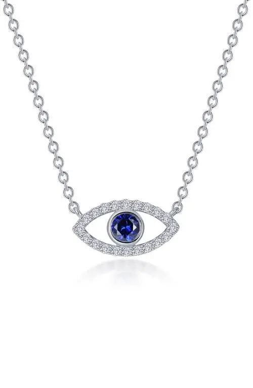 Lafonn Evil Eye Sapphire And Simulated Diamond Pendant Necklace