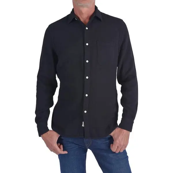 HIROSHI KATO The Ripper Waffle Double Gauze Button-up Shirt - Black