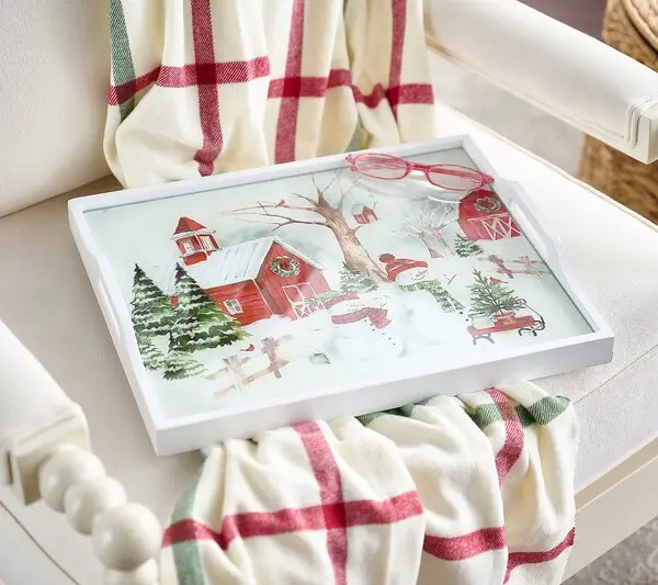 VALERIE PARR HILL As Is Set 2 Cutting Boards With Wood Serving Tray Valerie