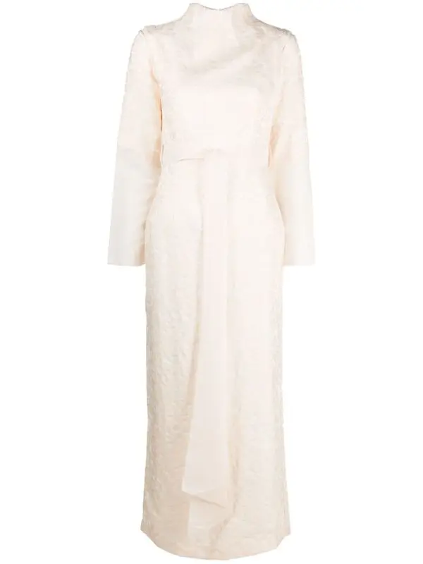 BARUNI Jacquard Belted Maxi Dress