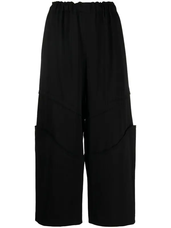 Comme Des Garçons Elasticated-waist Cropped Trousers