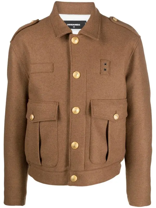 Dsquared2 Livery Wool-Blend Jacket In Brown - 60% Off | Editorialist