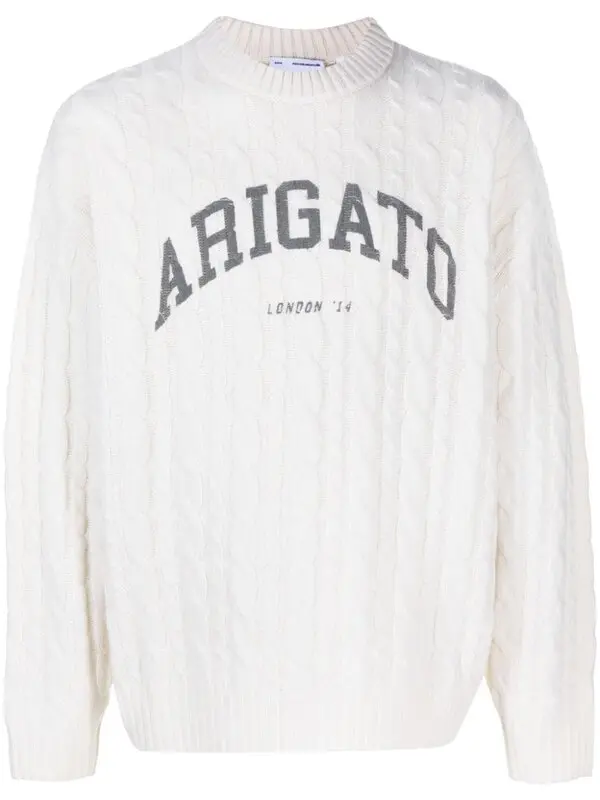 Axel Arigato Prime Cable-knit Wool-blend Jumper - Neutrals