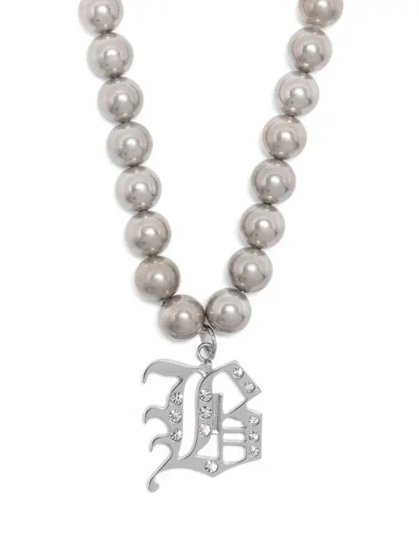 Blumarine Logo Lettering Necklace - Silver