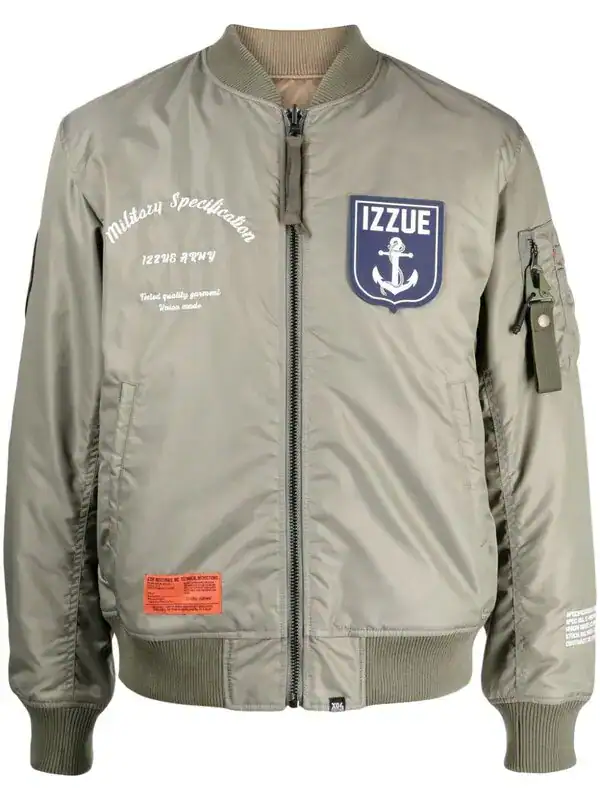 Buy Izzue Patches-detail Padded Bomber Jacket - Green At 35% Off ...