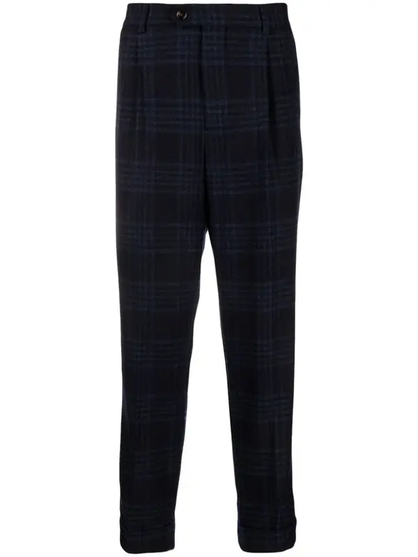 Brunello Cucinelli Prince Of Wales Pleated Trousers