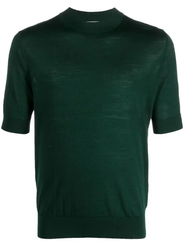 BALLANTYNE Fine-knit Wool T-shirt - Green