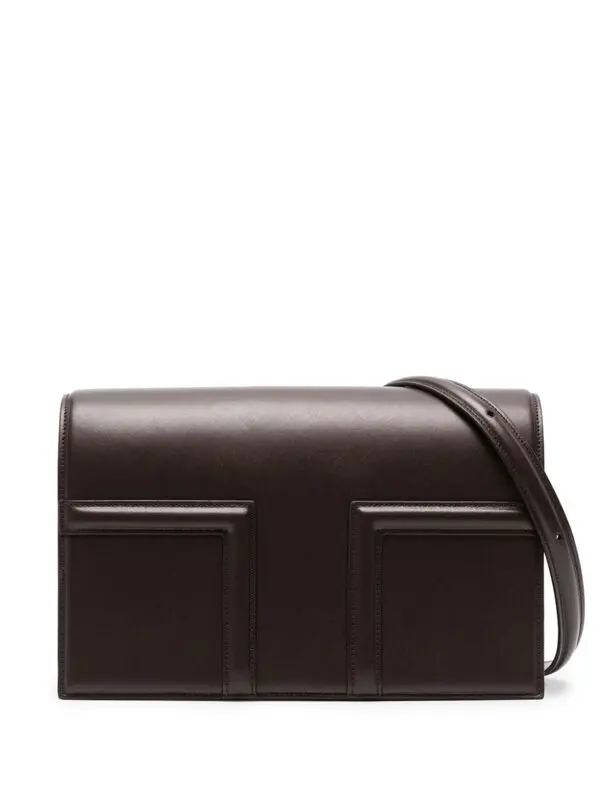 TOTÊME T-flap Leather Crossbody Bag - Brown