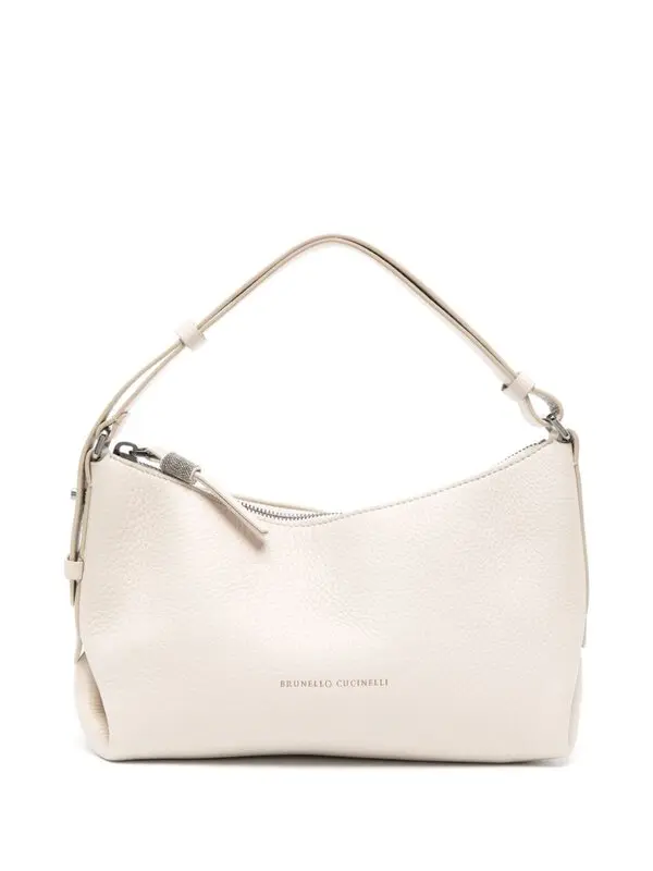 Brunello Cucinelli Logo-stamp Leather Top-handle Bag