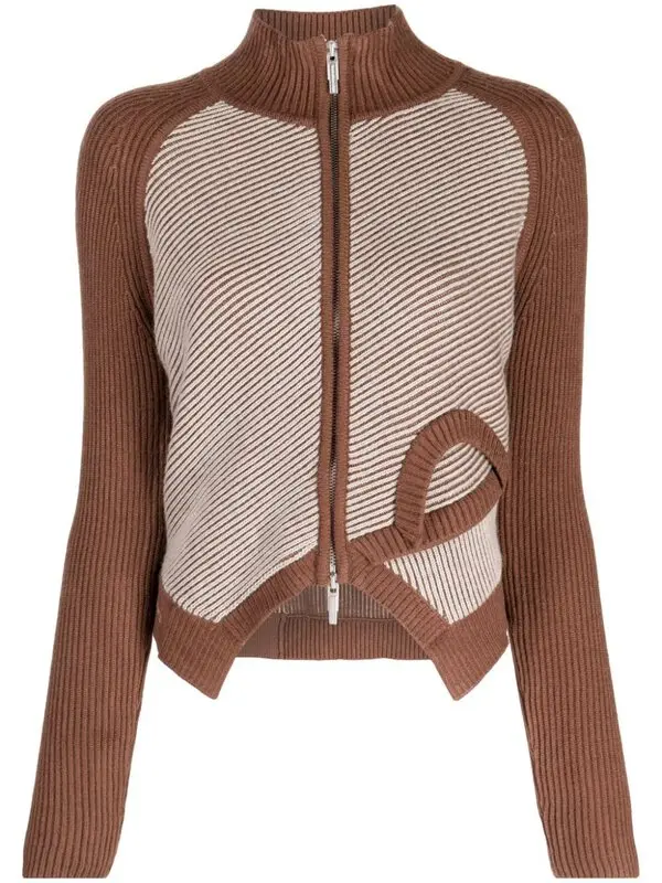 FENG CHEN WANG Logo Intarsia-knit Cardigan
