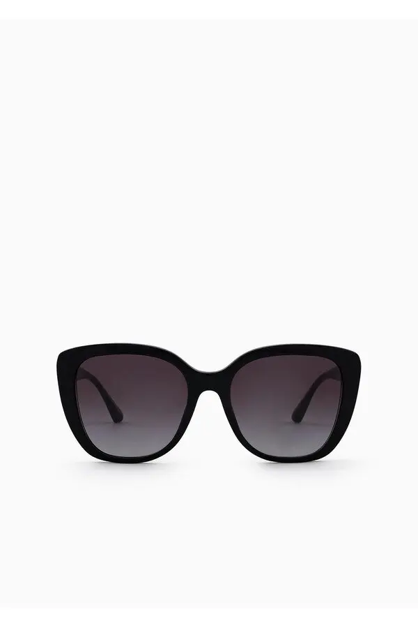 Emporio Armani Butterfly-Shaped Sunglasses Black Editorialist