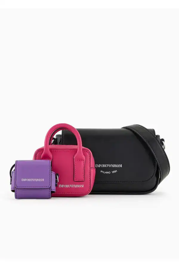 Emporio Armani Palmellato-Print 3-In-1 Mini Bag With Shoulder