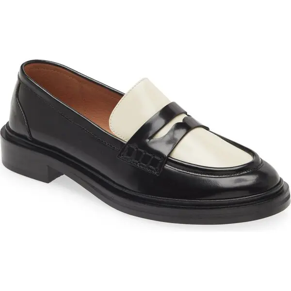 Madewell Vernon Leather Loafer - True Black Multi