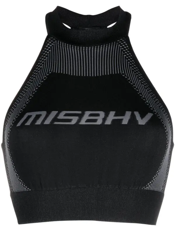 MISBHV Logo-jacquard Crop Top