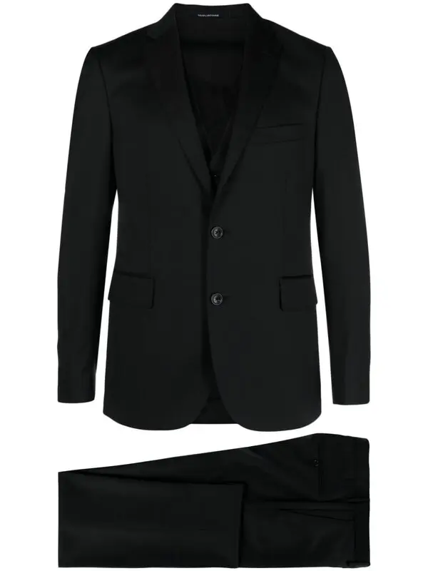 Tagliatore Single-breast Virgin-wool Suit - Black