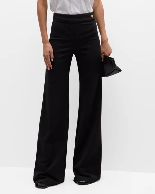 CALLAS MILANO Anouk High-rise Straight-leg Crepe Jersey Pants