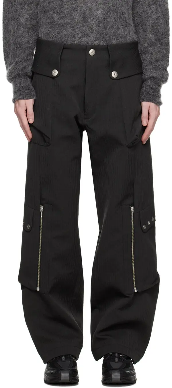 Omar Afridi Gray Totem Cargo Pants - Dark Grey | Editorialist