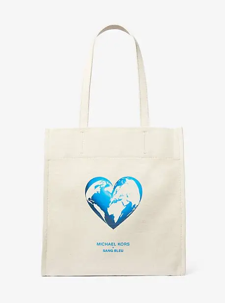 Michael Kors Watch Hunger Stop Recycled Cotton Canvas Tote