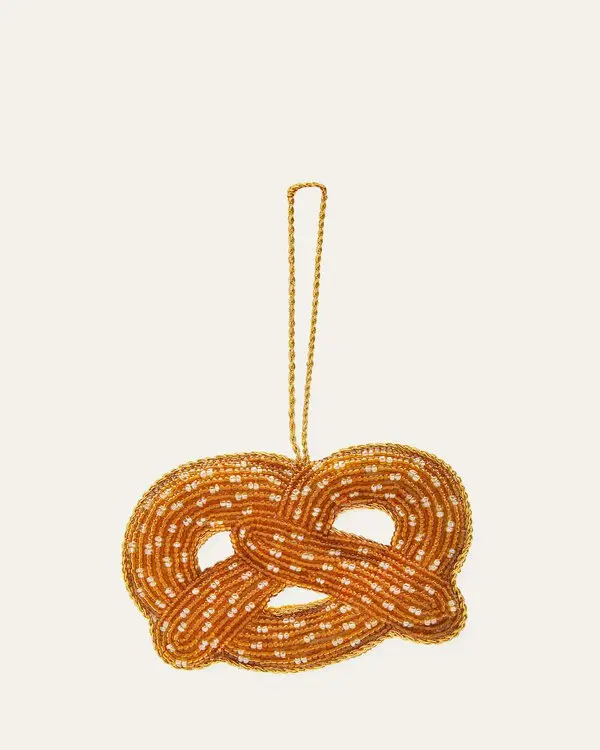 SUDHA PENNATHUR Beaded Pretzel Christmas Ornament