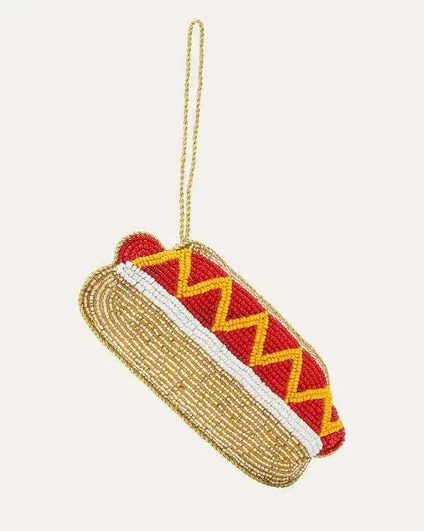 SUDHA PENNATHUR Hot Dog Beaded Ornament
