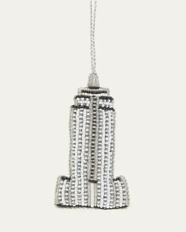 SUDHA PENNATHUR Empire State Building Beaded Christmas Ornament