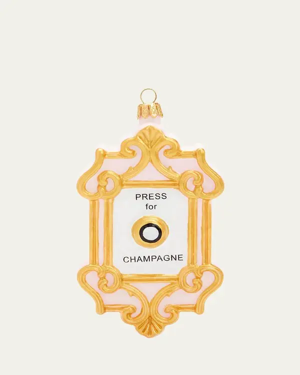 CODY FOSTER & CO Champagne Button Ornament Christmas