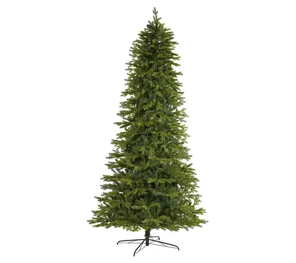 NEARLY NATURAL 10' Belgium Fir Artificial Chris Tmas Tree