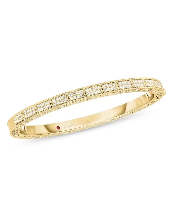 Roberto Coin 18k Yellow Diamond Mosaic Bangle Bracelet