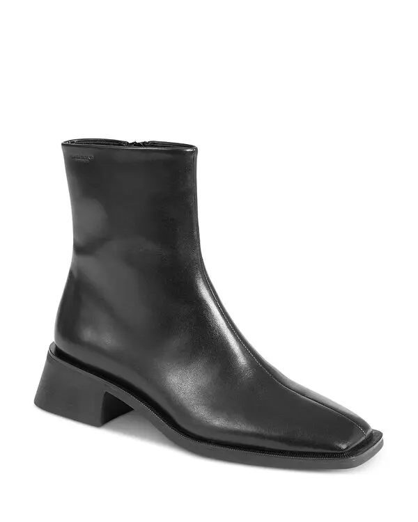 VAGABOND SHOEMAKERS Blanca Square Toe Booties - Black
