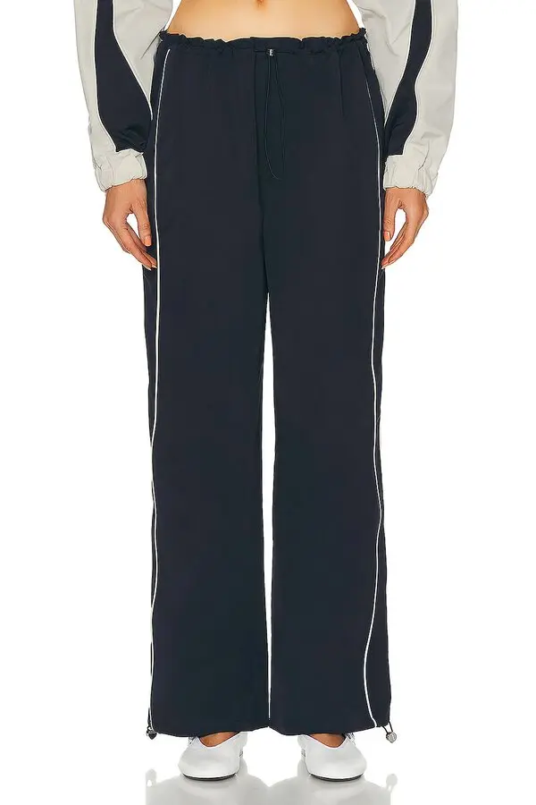 GRLFRND Cinched Waist Wide Leg Pant