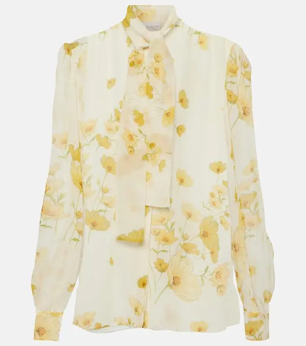 Giambattista Valli Printed Silk Georgette Blouse
